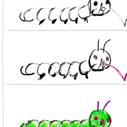 How To Draw A Cartoon-Caterpillar - A Step By Step Drawing Guide ...