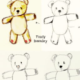 How To Draw A Teddy-Bear - A Step By Step Drawing Guide – Custom Paint ...