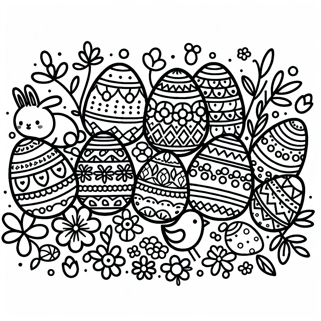 Easter Egg Coloring Pages – Custom Paint By Numbers