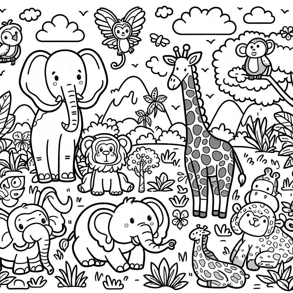 Animal Coloring Pages – Custom Paint By Numbers