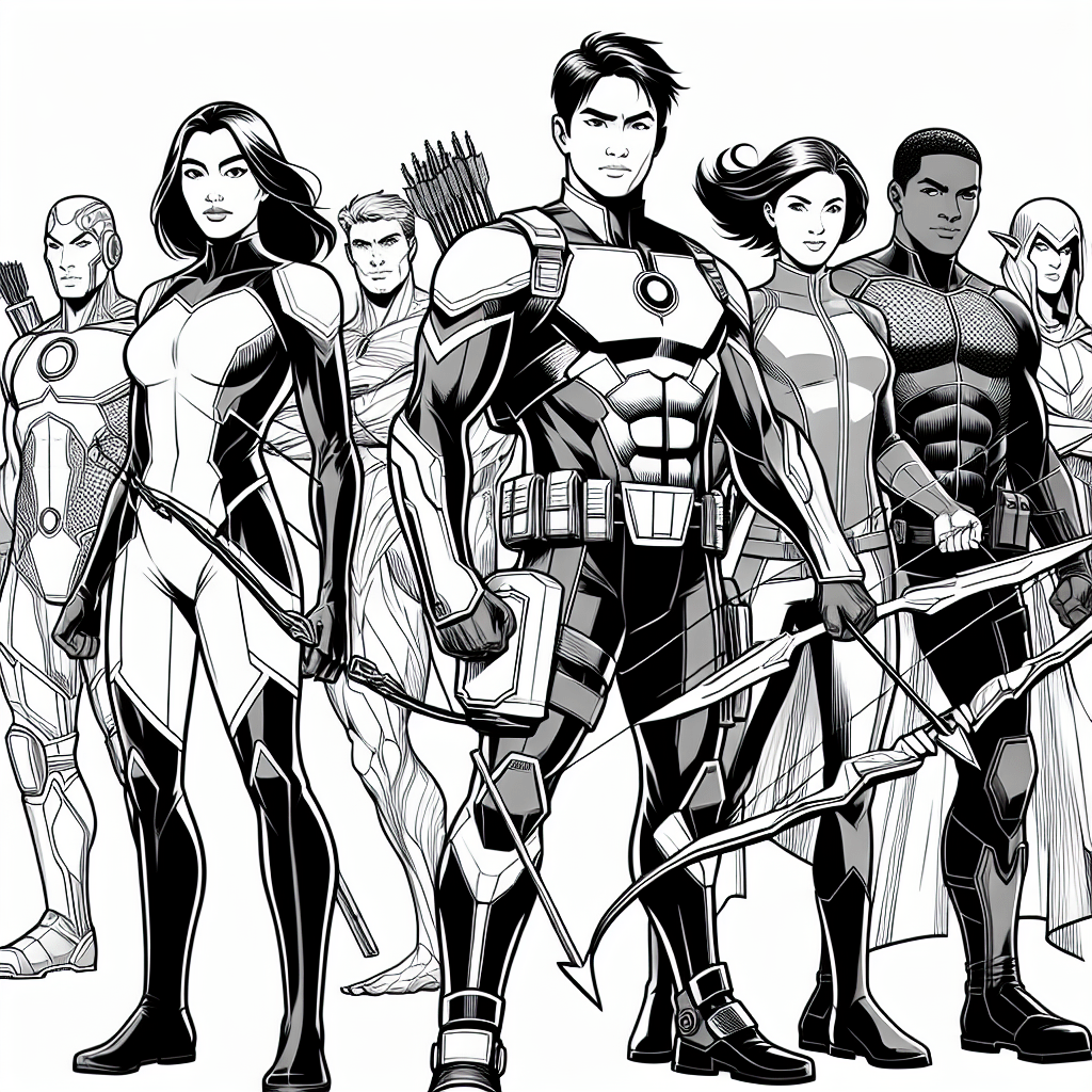 Avengers Coloring Pages – Custom Paint By Numbers