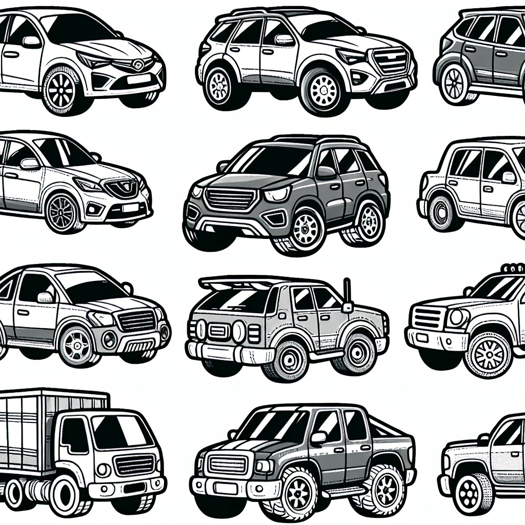 Cars Coloring Pages – Custom Paint By Numbers