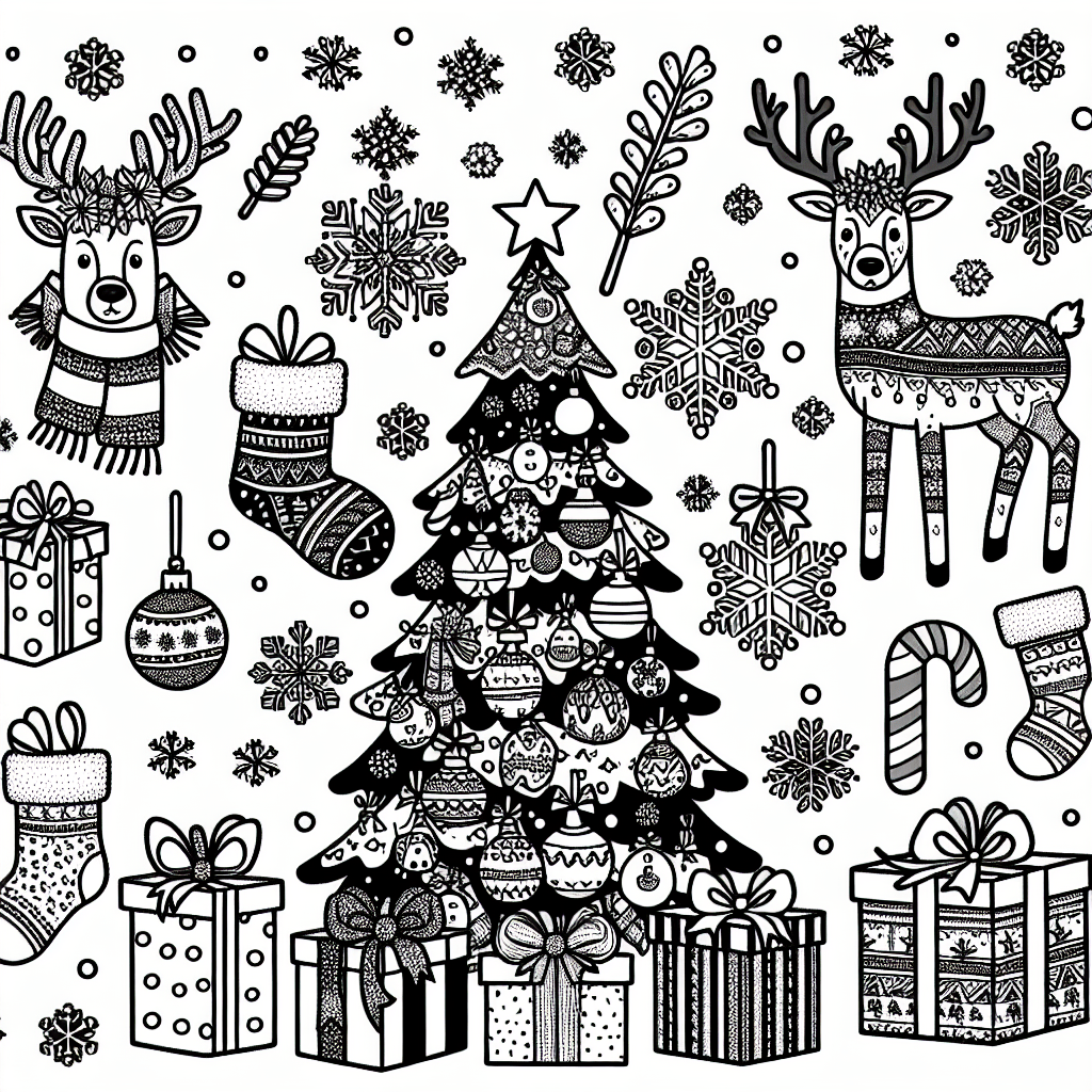 Christmas Coloring Pages | Free Printable PDF – Custom Paint By Numbers