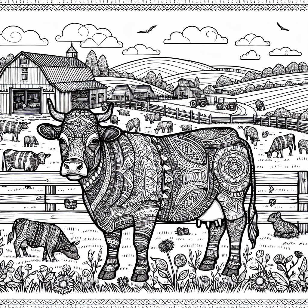 Coloring Pages of Cattle: A Fun and Educational Activity for Kids