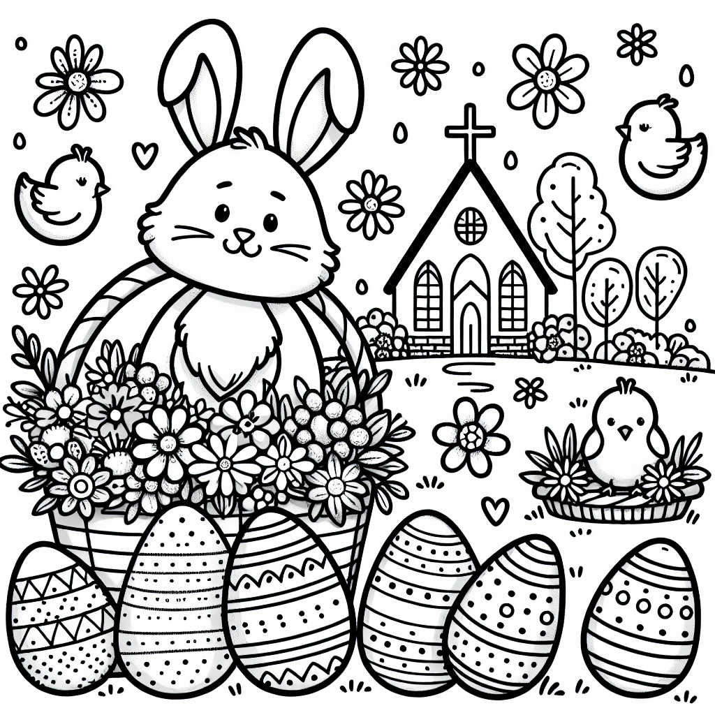 Easter Coloring Pages – Custom Paint By Numbers