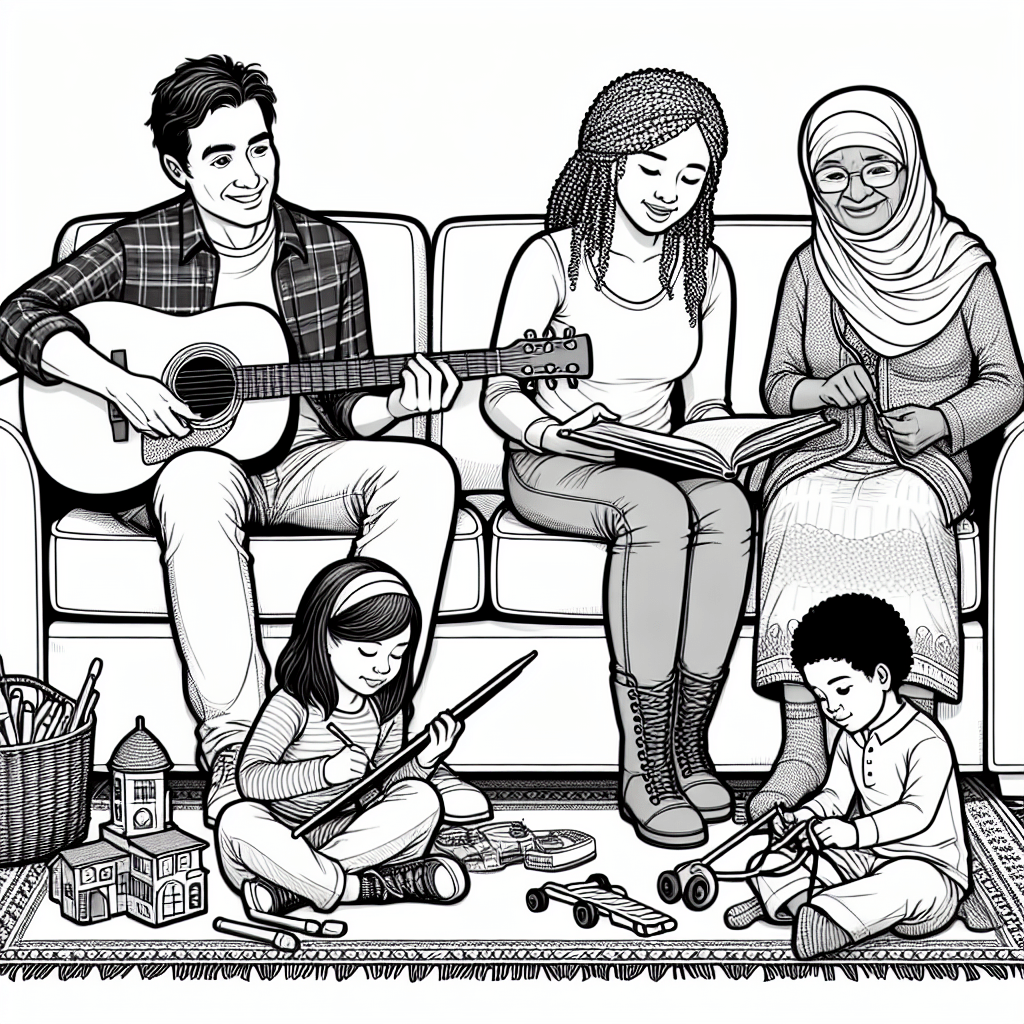 Family Coloring Pages | Free Printable PDF – Custom Paint By Numbers