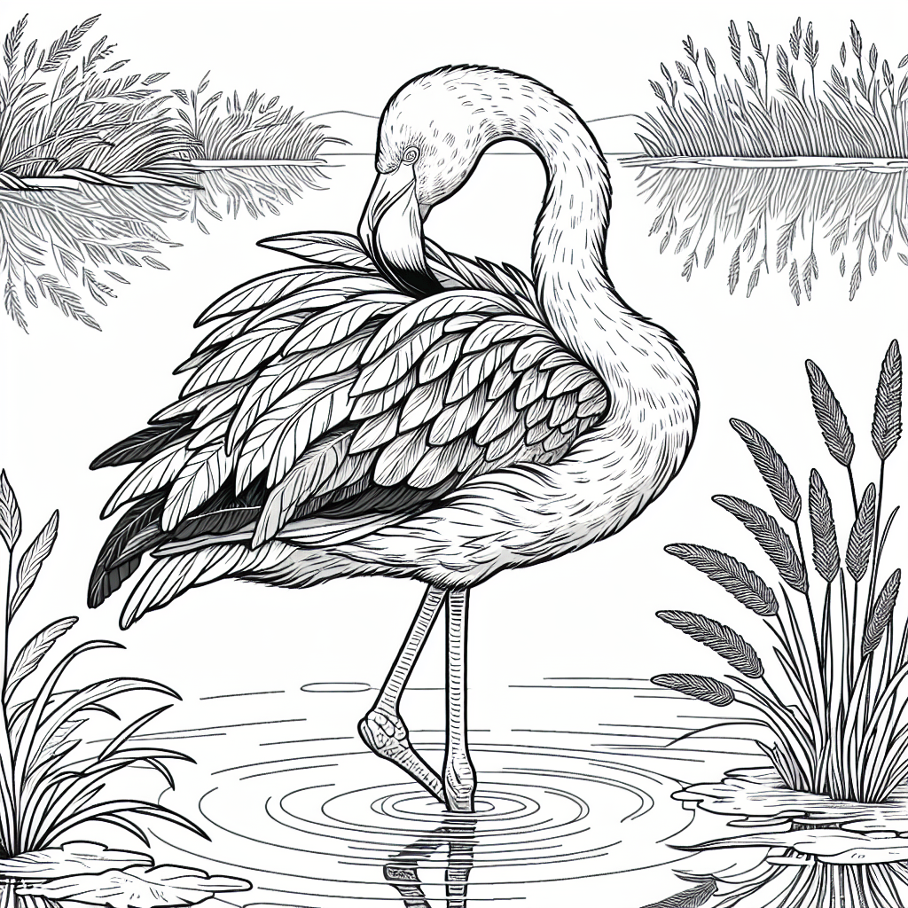 Flamingo Coloring Pages – Custom Paint By Numbers