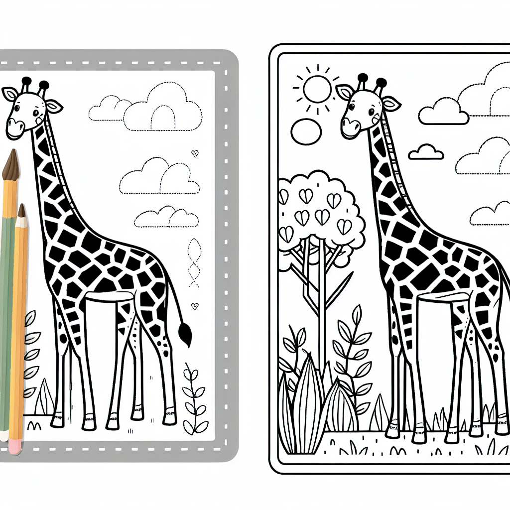 Giraffe Coloring Pages – Custom Paint By Numbers