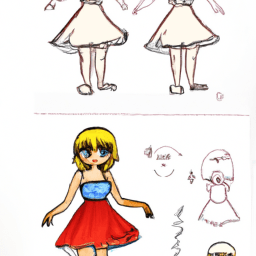 How To Draw A Cartoon-Girl - A Step By Step Drawing Guide – Custom ...