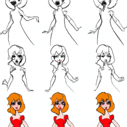 How To Draw A Cartoon-Woman - A Step By Step Drawing Guide – Custom ...
