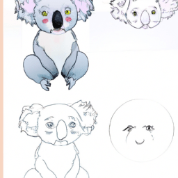 How To Draw A Cute-Koala - A Step By Step Drawing Guide – Custom Paint ...