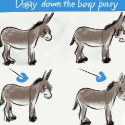 How To Draw A Donkey - A Step By Step Drawing Guide – Custom Paint By ...