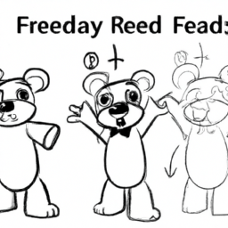 How To Draw A Freddy-Fazbear - A Step By Step Drawing Guide – Custom ...