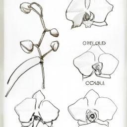 How To Draw A Orchid - A Step By Step Drawing Guide – Custom Paint By ...