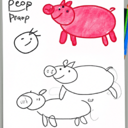 How To Draw A Peppa-Pig - A Step By Step Drawing Guide – Custom Paint ...