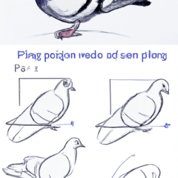 How To Draw A Pigeon - A Step By Step Drawing Guide – Custom Paint By ...