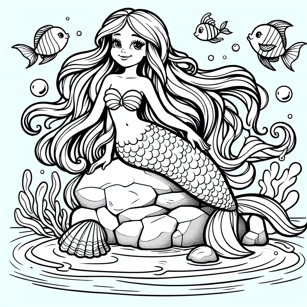 Ariel Coloring Pages – Custom Paint By Numbers