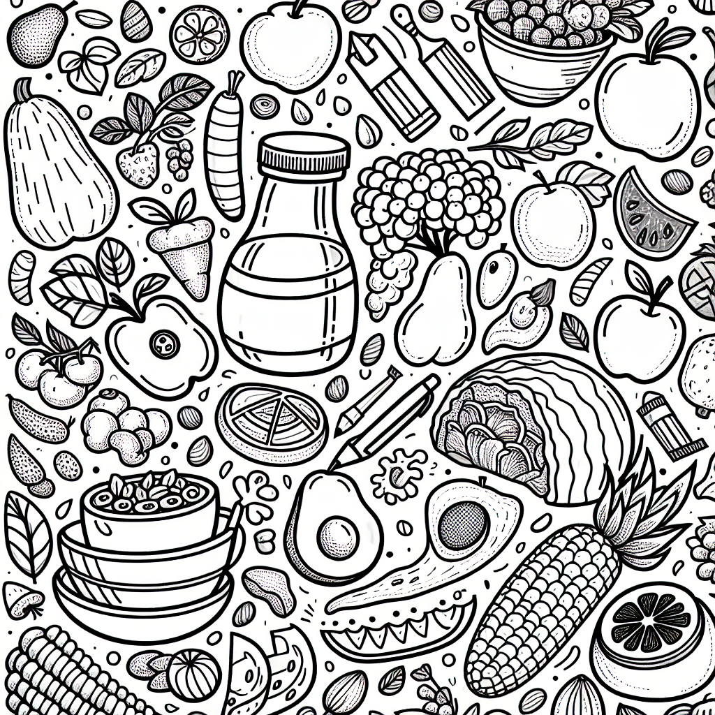 Food Coloring Pages – Custom Paint By Numbers