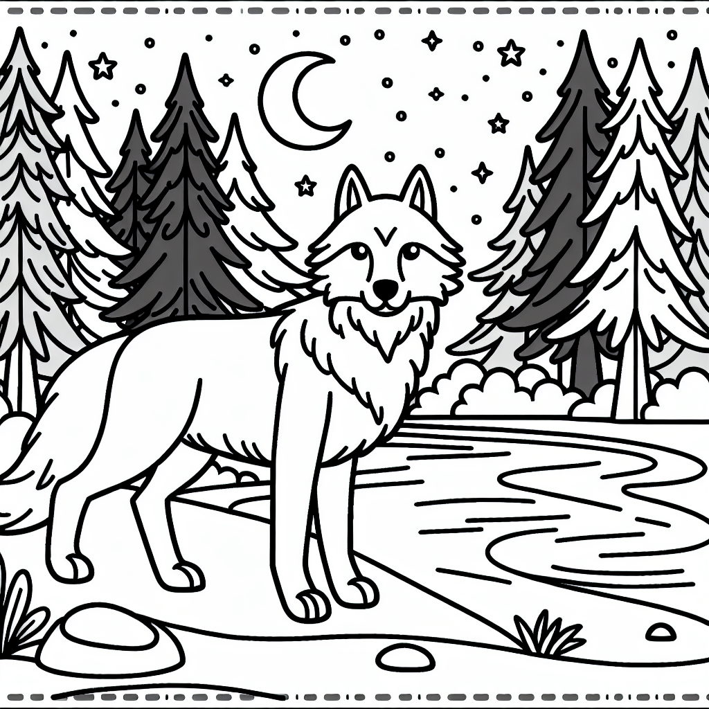Wolf Coloring Pages – Custom Paint By Numbers